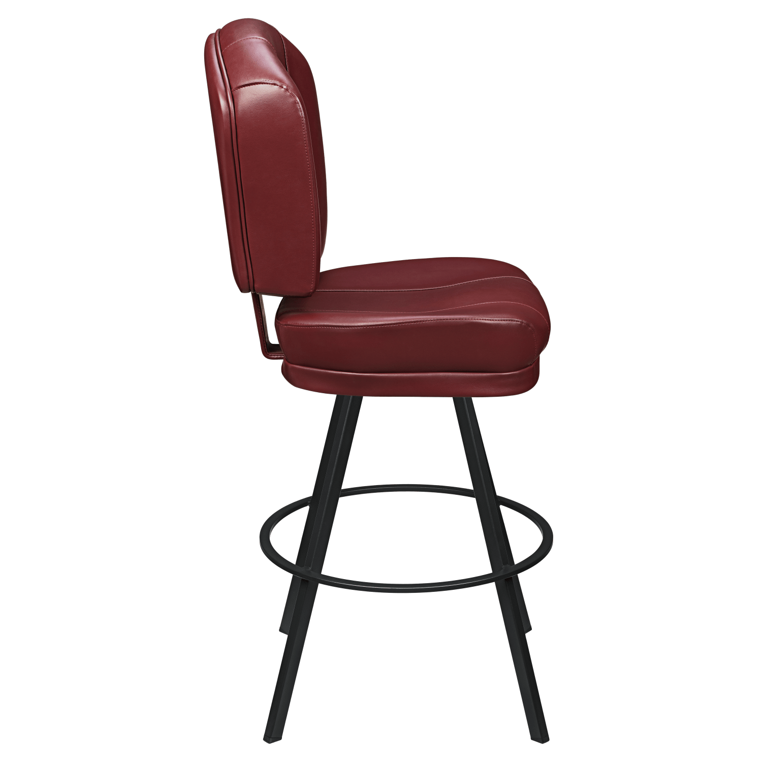 Lusso 3-Channel Premium Casino Bucket Bar Stool with Circular Frame