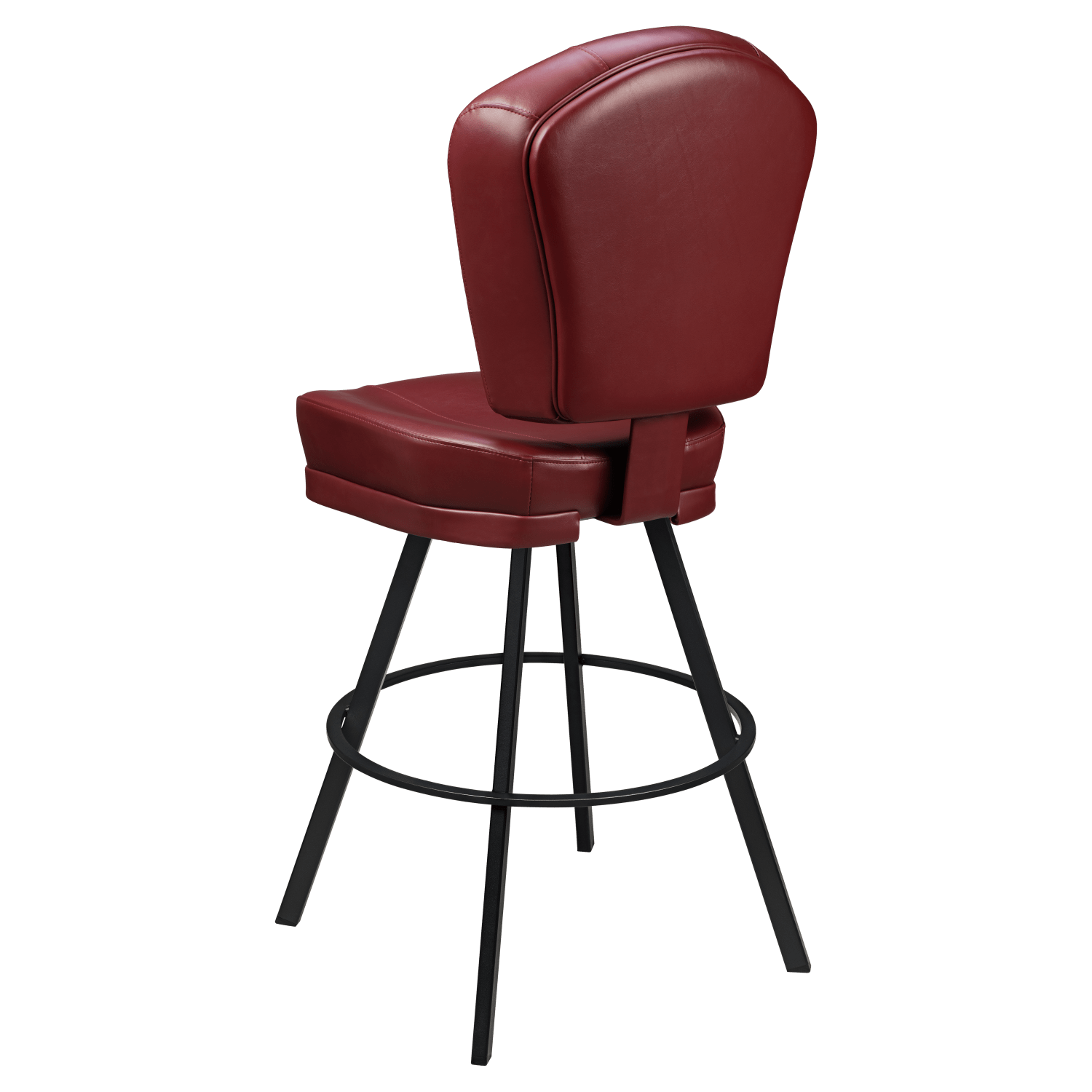 Lusso 3-Channel Premium Casino Bucket Bar Stool with Circular Frame