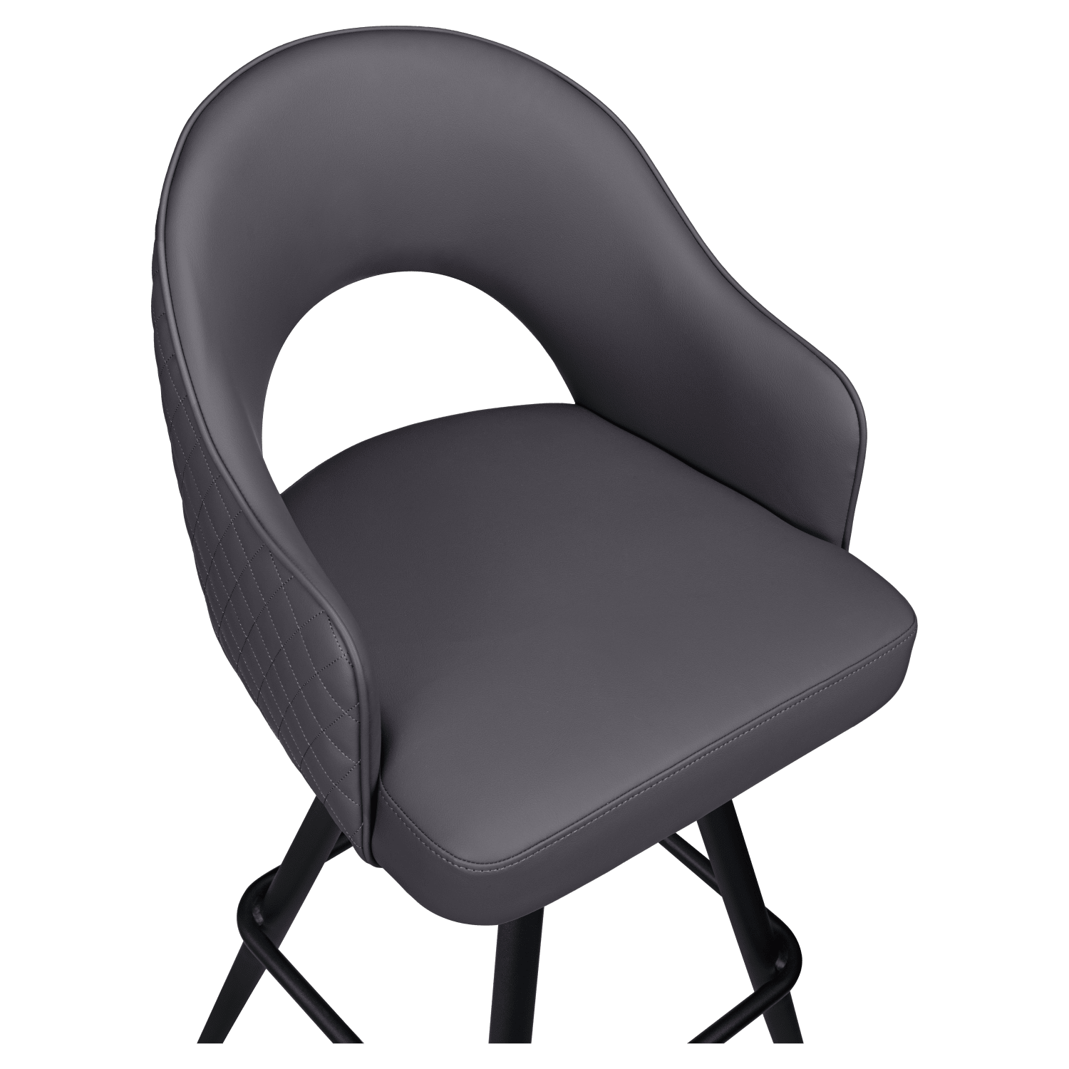 Invicta Premium Bucket Swivel Bar Stool with Square Frame