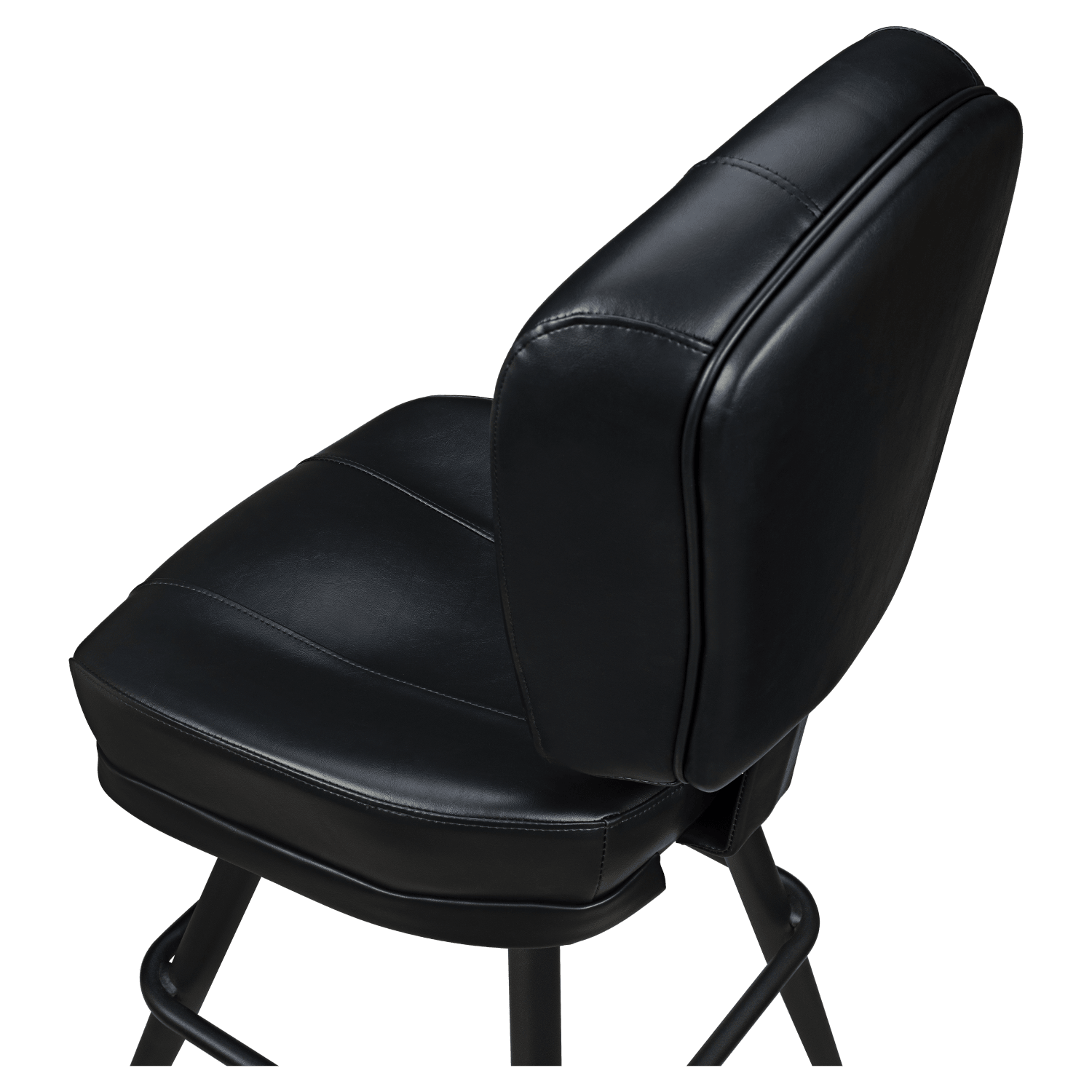 Lusso 3-Channel Premium Casino Bucket Bar Stool with Square Frame