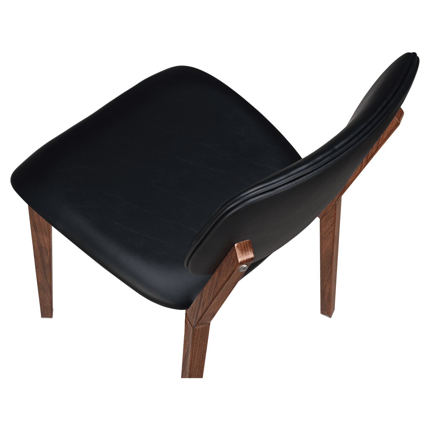 Enzo Wood Grain Metal Chair with Padded Back