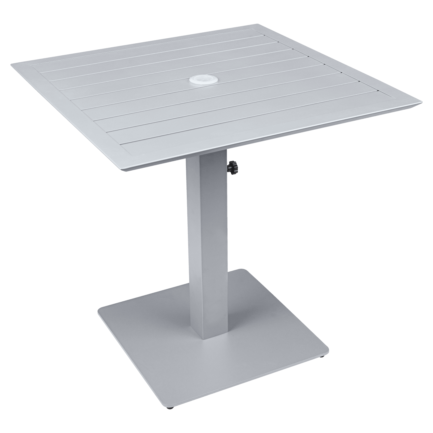 Ella Table Set in Titanium Gray with Umbrella Base