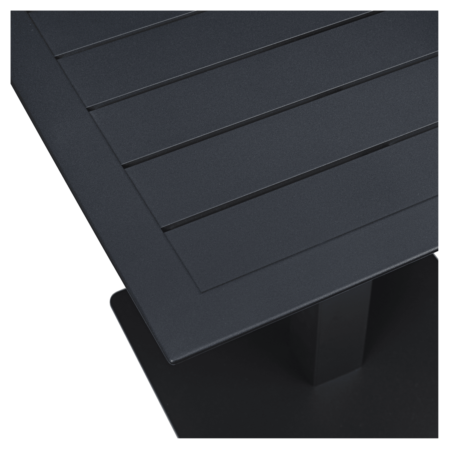 Ella Bar Table Set in Black with Umbrella Base