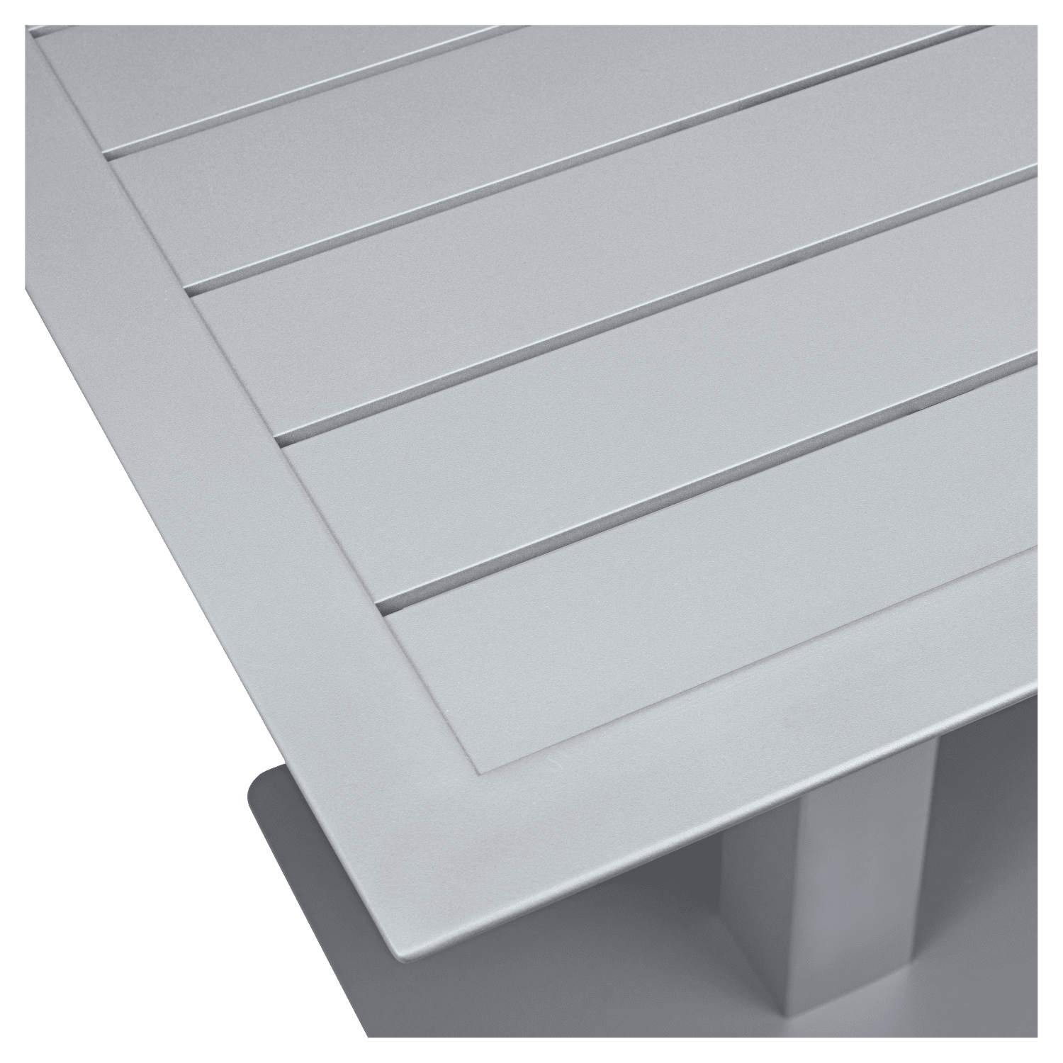 Ella Table Set in Titanium Gray with Umbrella Base