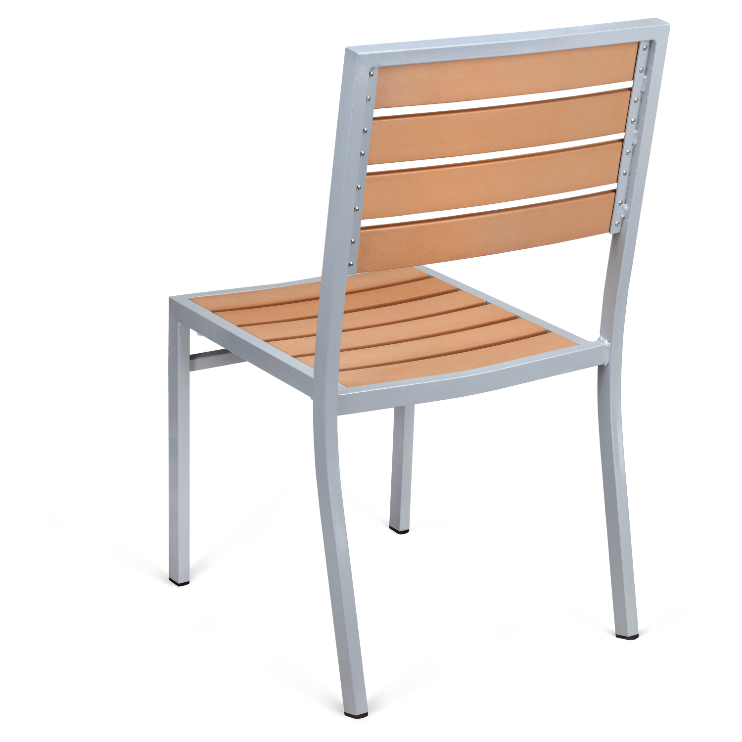 Set of Grey Heavy Duty Aluminum Side Chairs with Table