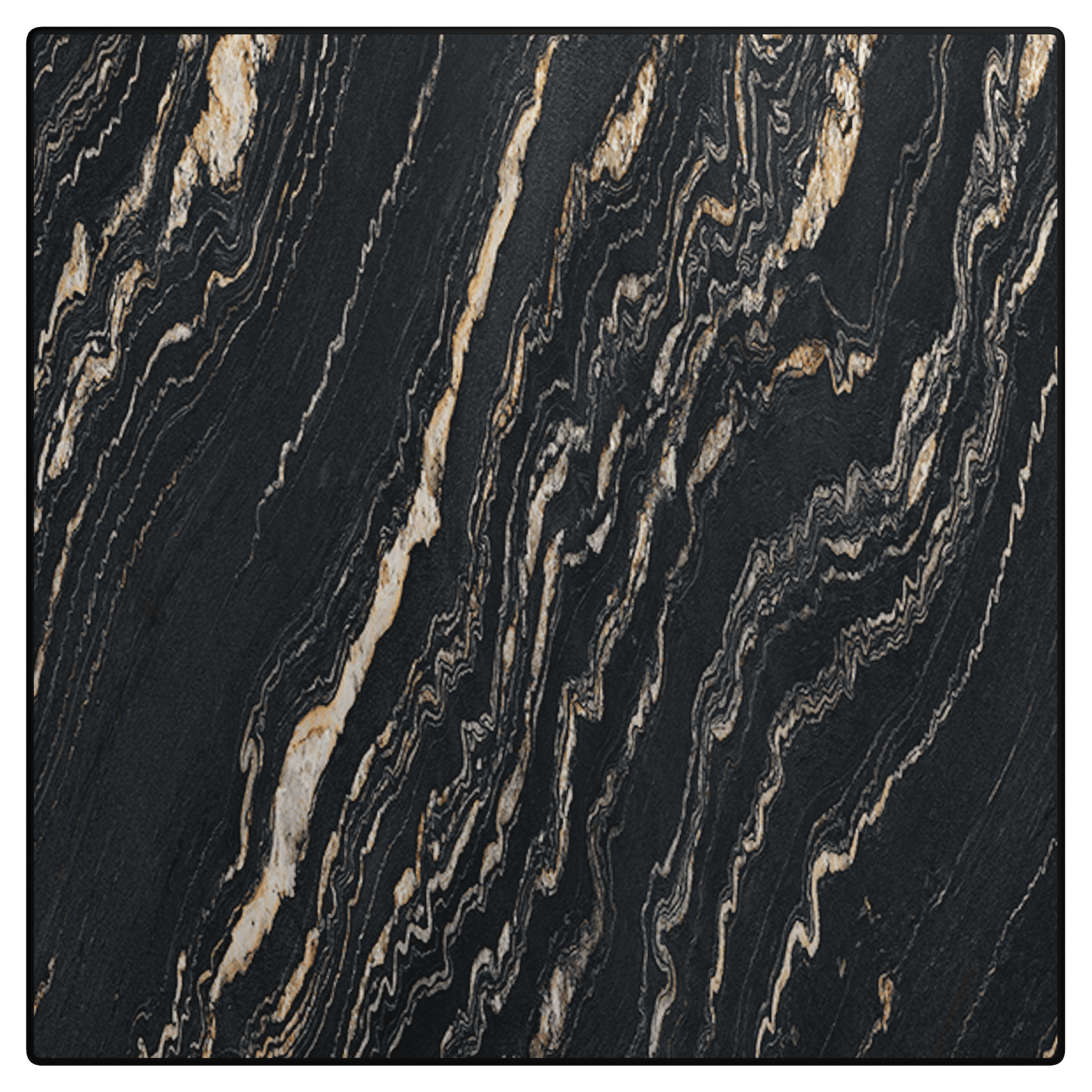 Midnight Marble Outdoor Resin Table Top with Phenolic Edge