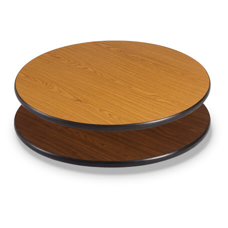 Laminate Reversible Restaurant Table In Oak / Walnut