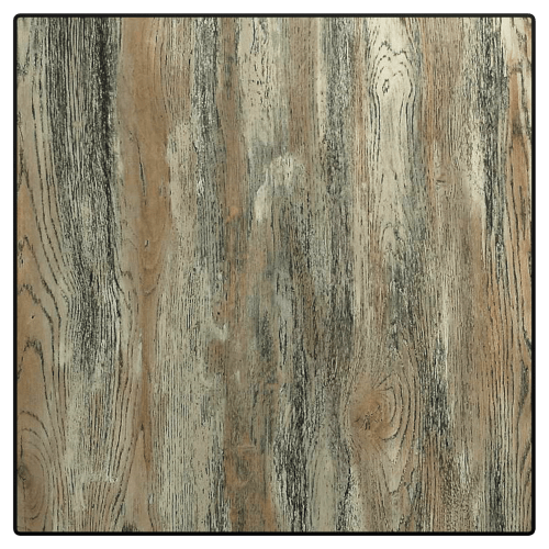 Reclaimed Walnut Heavy Duty Outdoor Resin Table Top with Phenolic Edge