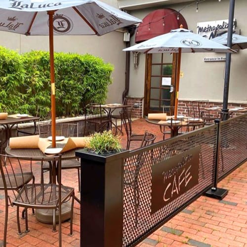 Patio Partition with Circle Design Pattern