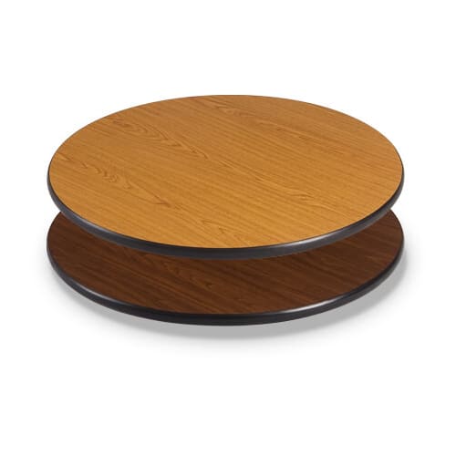 Laminate Reversible Restaurant Table In Oak / Walnut