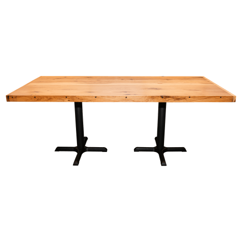 Industrial Series Reclaimed Look Wood Table Top with Drop Edge