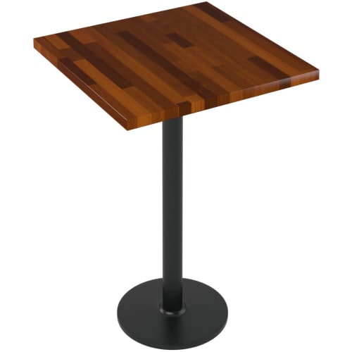 Premium Solid Wood Butcher Block Restaurant Table - Bar Height