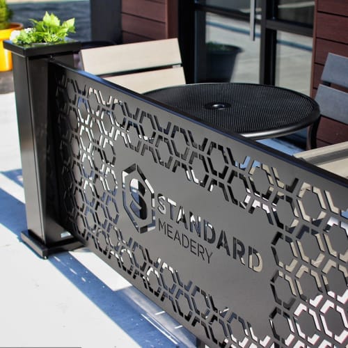 Patio Partition With Hexagon Design Pattern