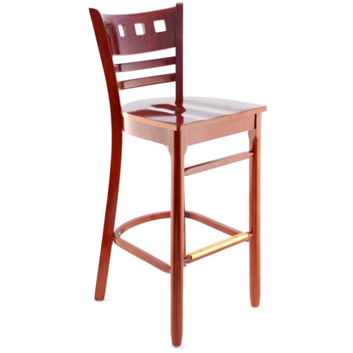 Premium US Made American Back Wood Bar Stool