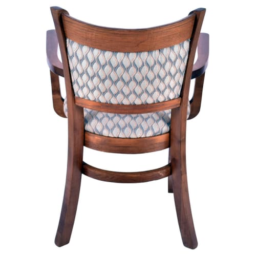 Premium Padded Back Wood Chair with Arms