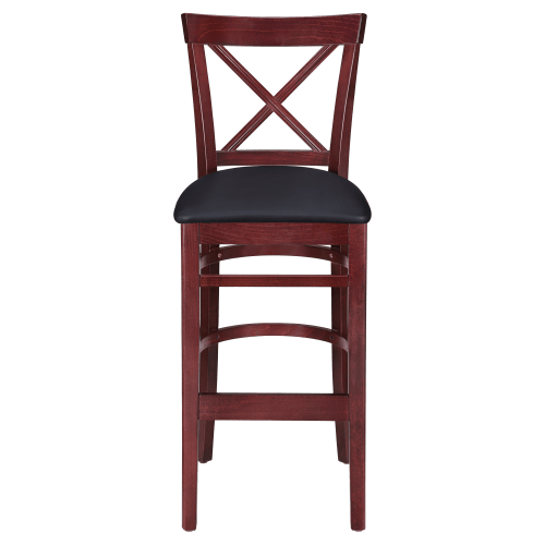 Premium Cross Back Wood Bar Stool
